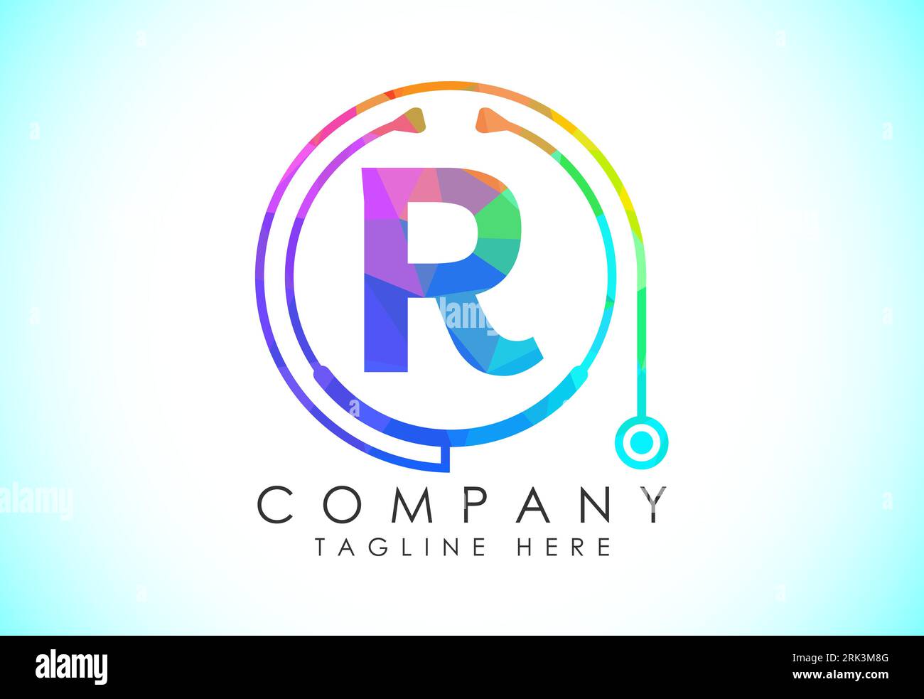 Initial English alphabet with doctor stethoscope. Vector stethoscope ...