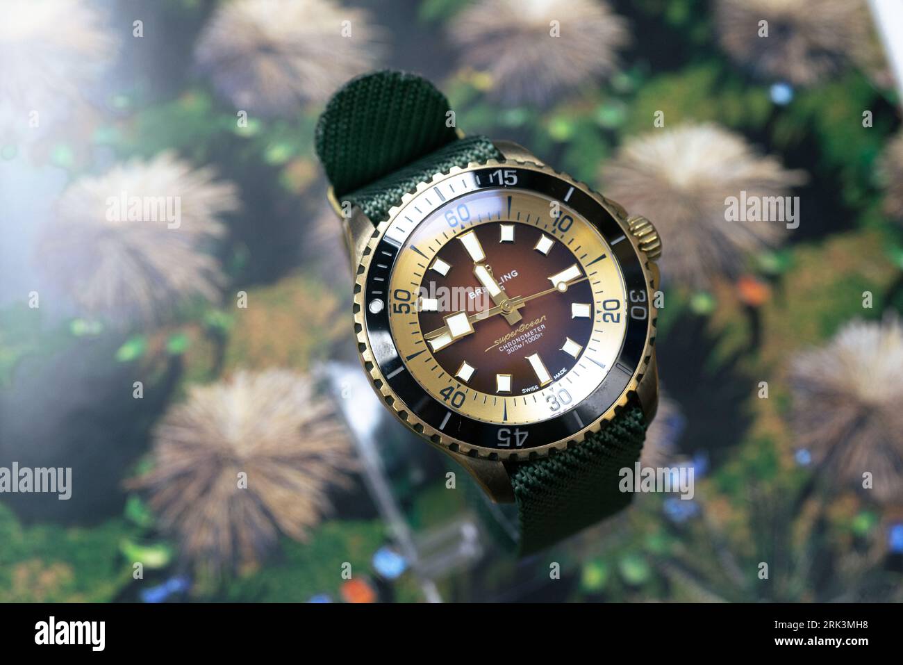 Photographs of the 2022 Breitling SuperOcean Bronze 44mm, reference ...