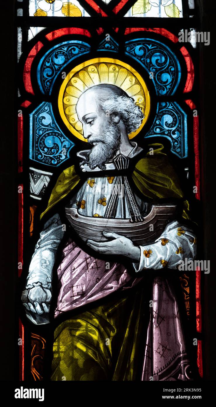 Saint Nicholas stained glass, St. Barnabas and St. Nicholas Church ...