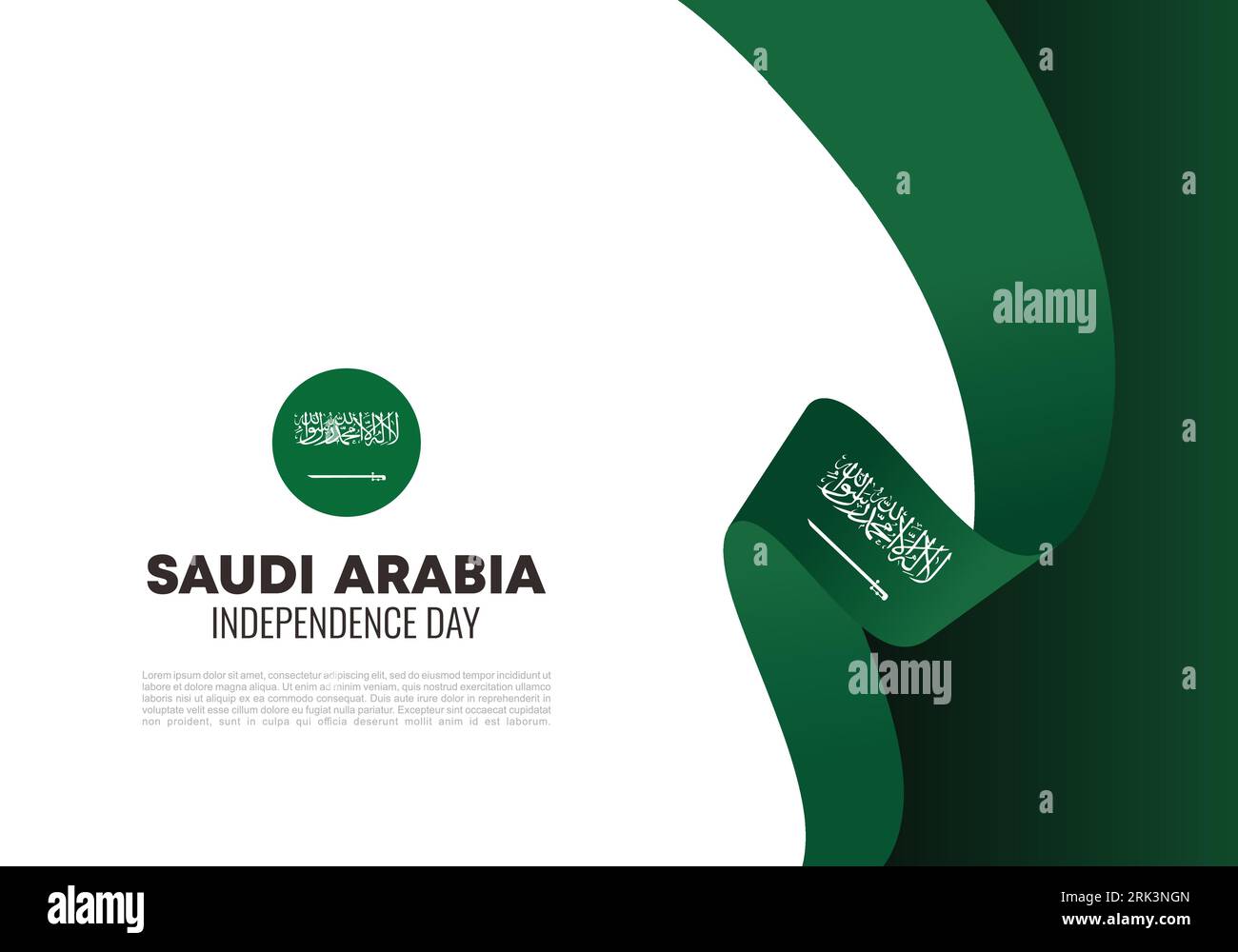Saudi arabia independence day background with arab flag green color for ...