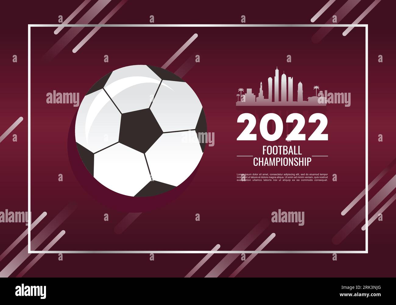 Football Tournament world Cup 2022 with Qatar flag. Background Design ...