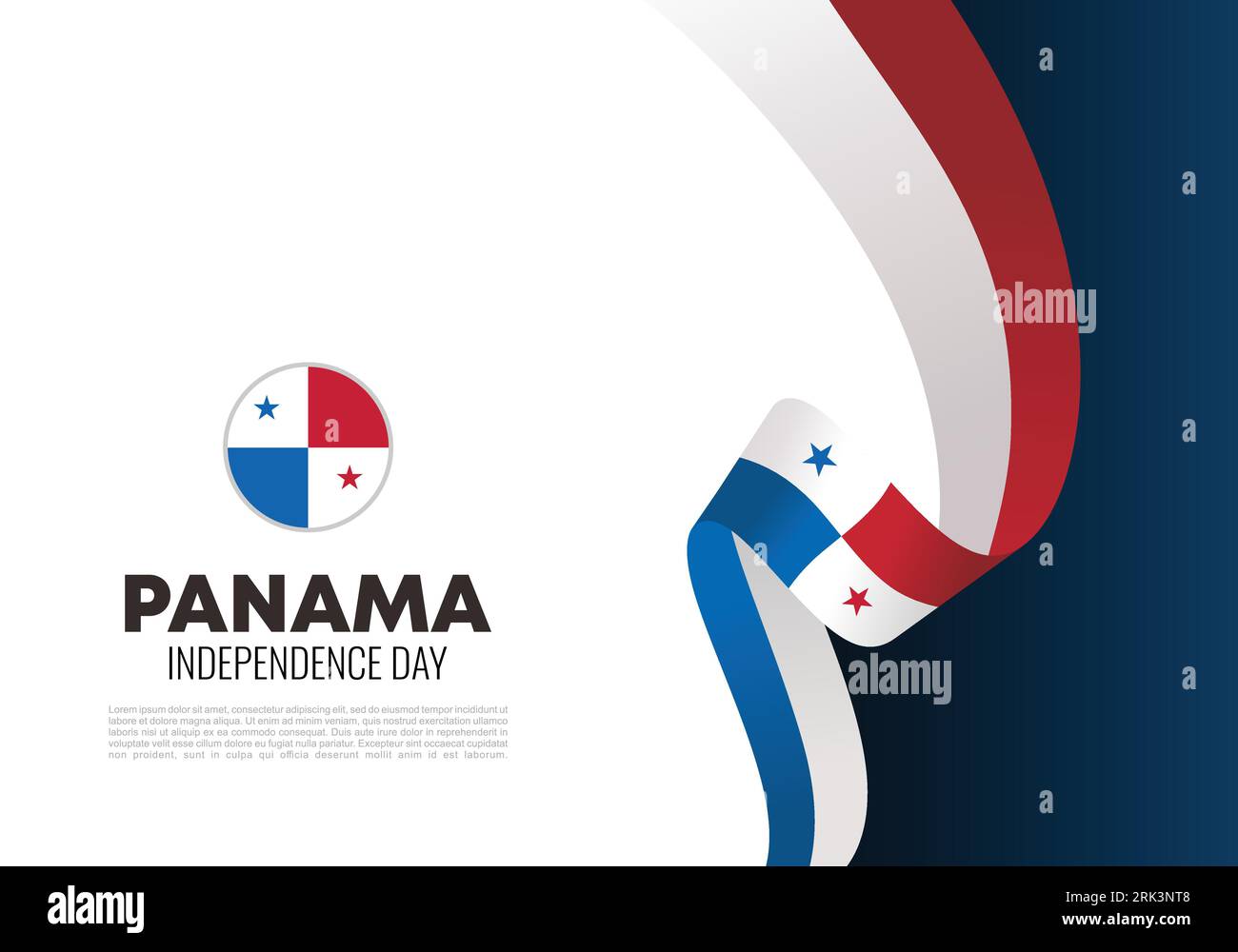 Panama independence day background with flag for national celebration ...