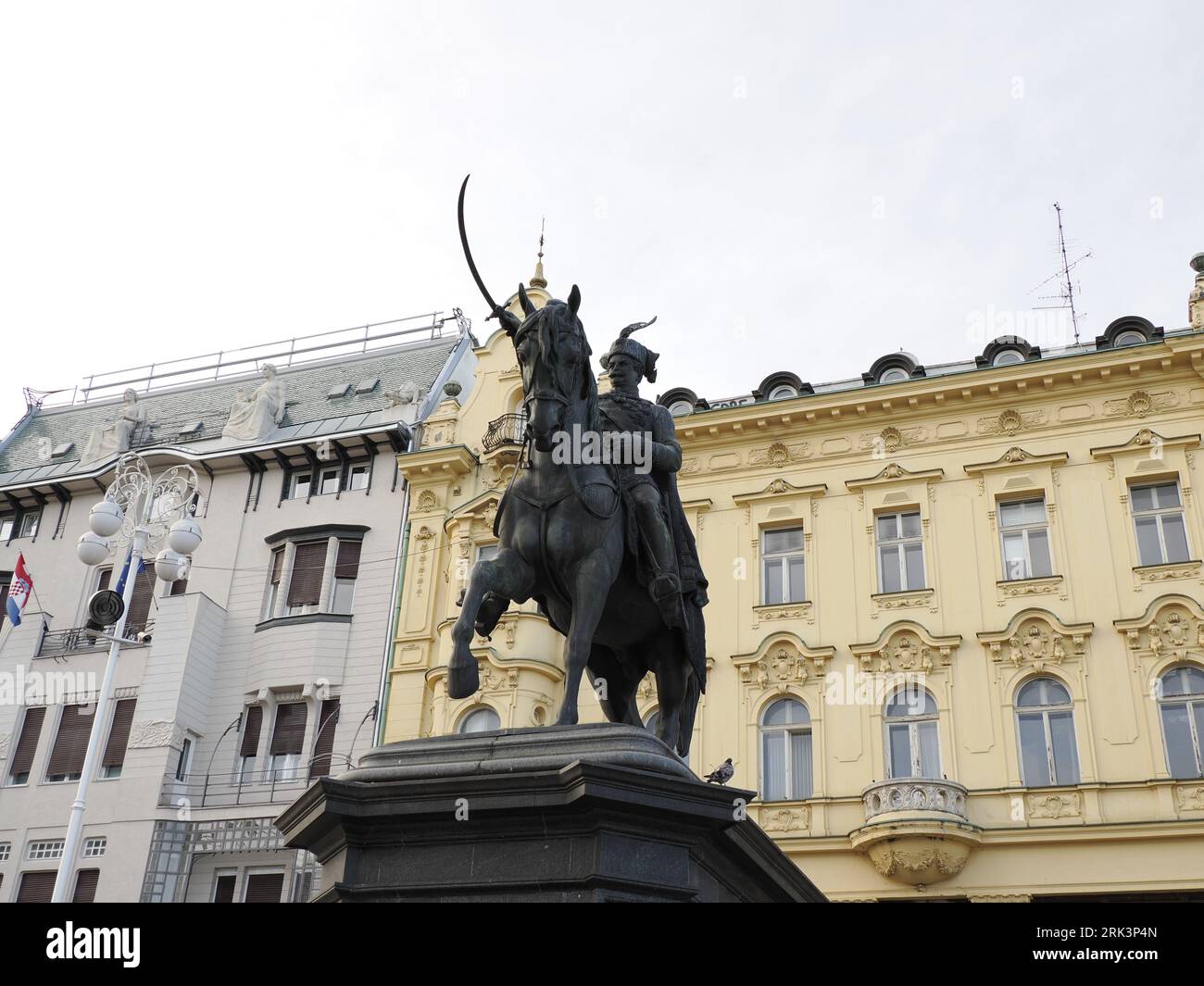 Ban Josip Jelacic square Zagreb Croatia architecture city town building ...