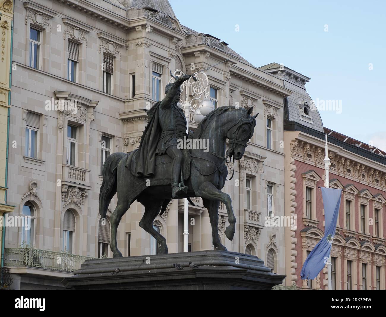 Ban Josip Jelacic square Zagreb Croatia architecture city town building ...