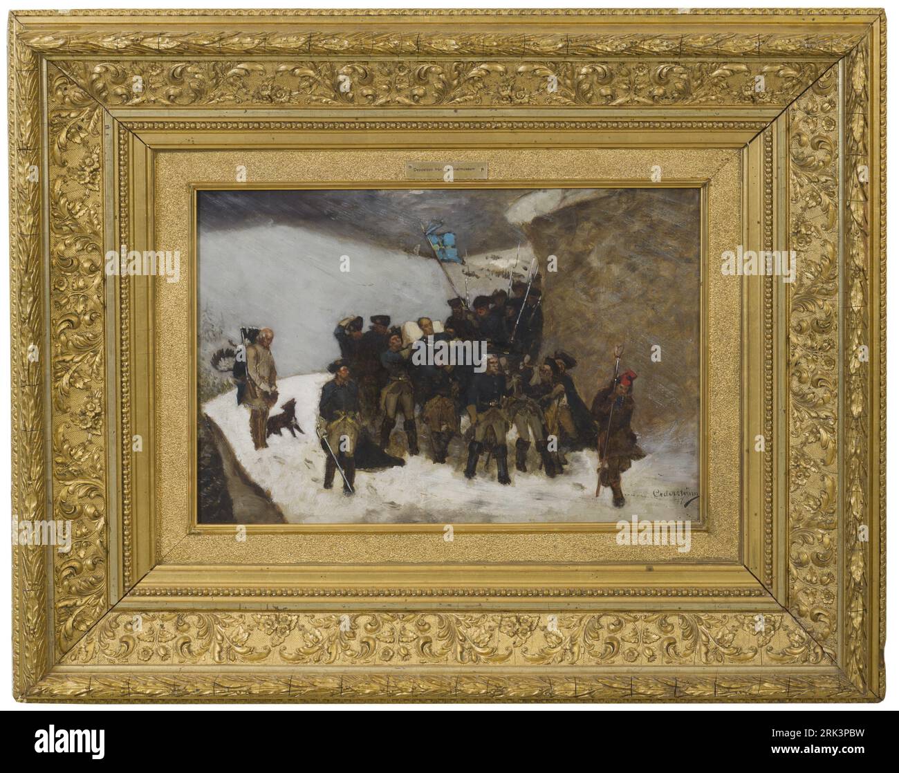 Bringing Home the Body of King Karl XII of Sweden. Sketch 1877 by ...