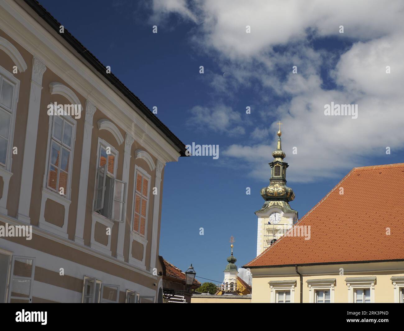 old medieval houses of Zagreb Croatia architecture city town building ...