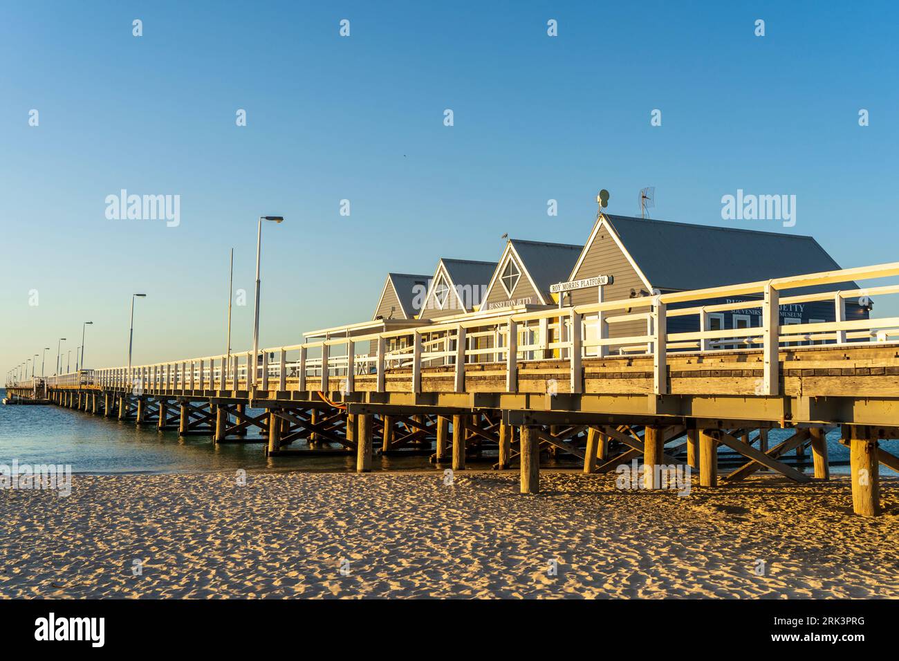 Busselton Jetty during golden hour Stock Photo - Alamy