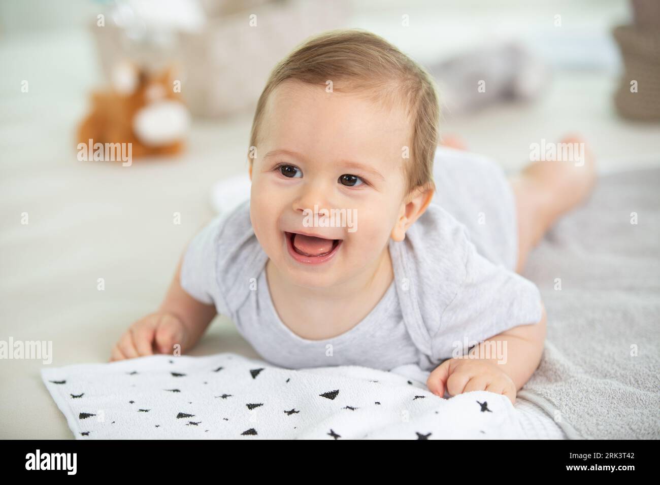 portrait of a happy laughing baby Stock Photo - Alamy