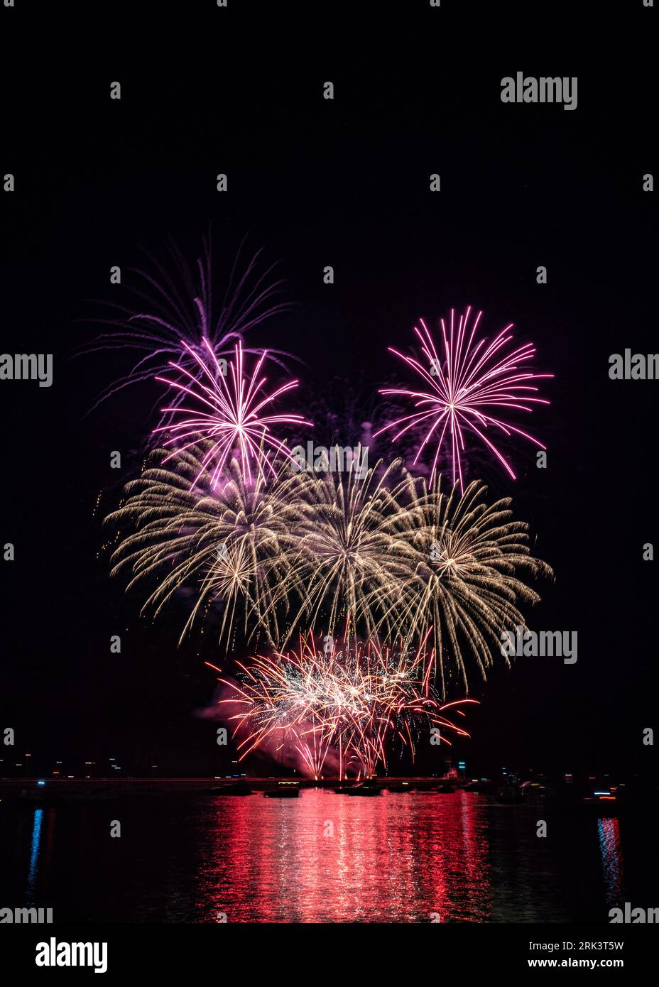 Fireworks over the water as part of the 2023 British Firework ...