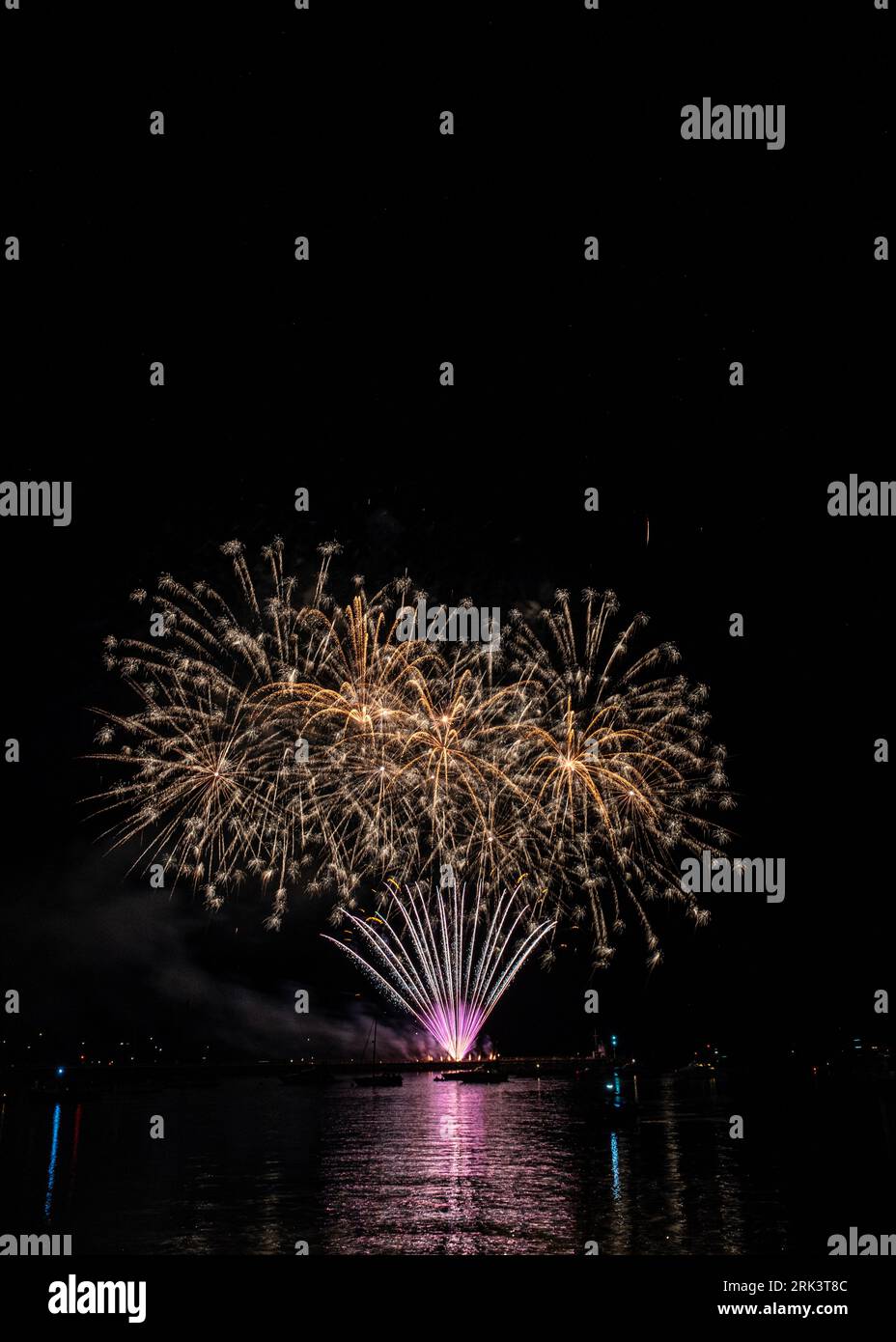 Fireworks over the water as part of the 2023 British Firework ...