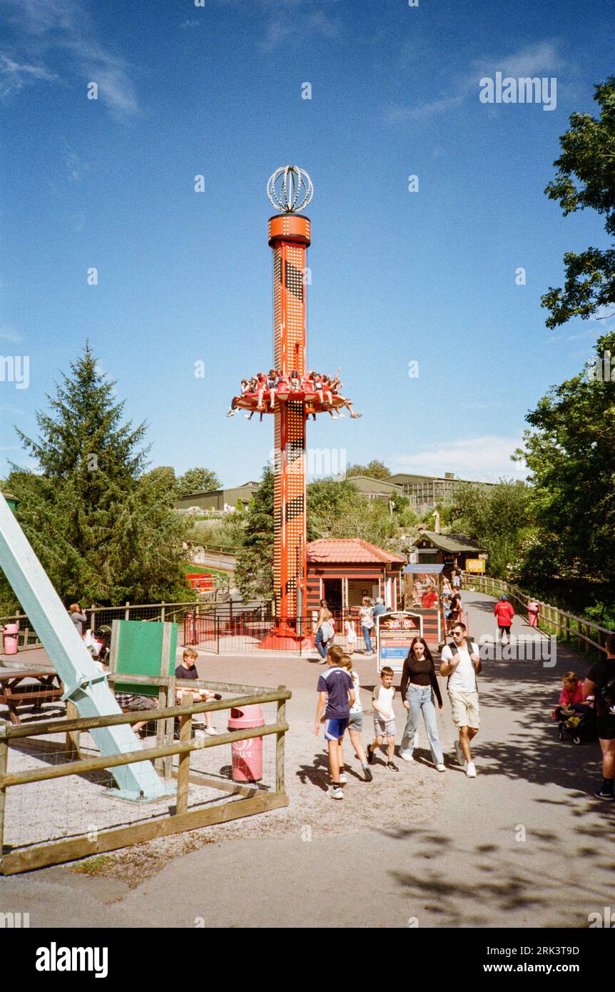 Vertigo ride at Woodlands family theme park, Totnes, Devon, England ...