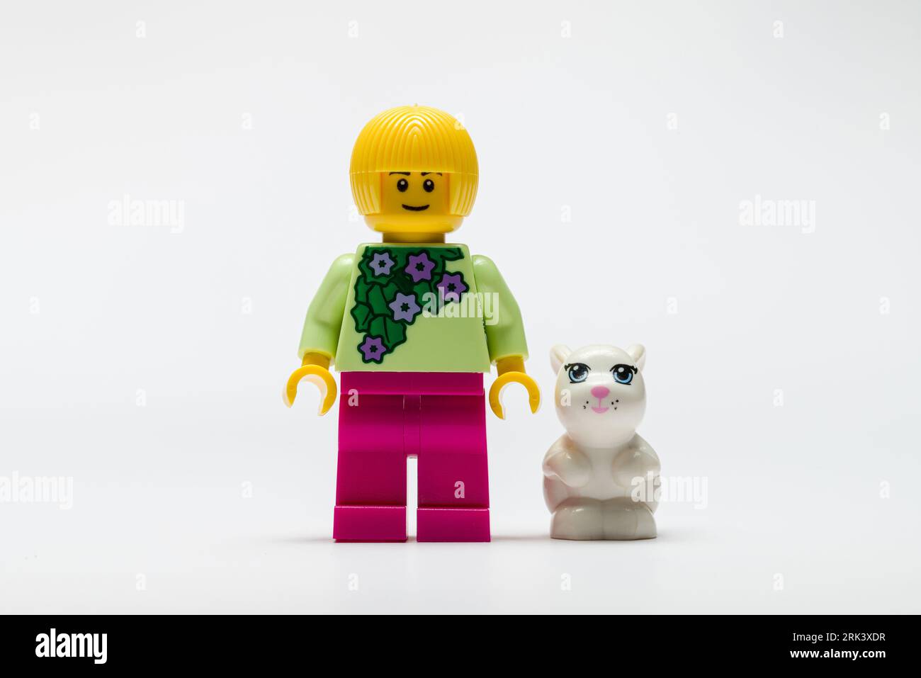 Antalya, Turkey - August 22, 2023: Traveler Lego female character on ...