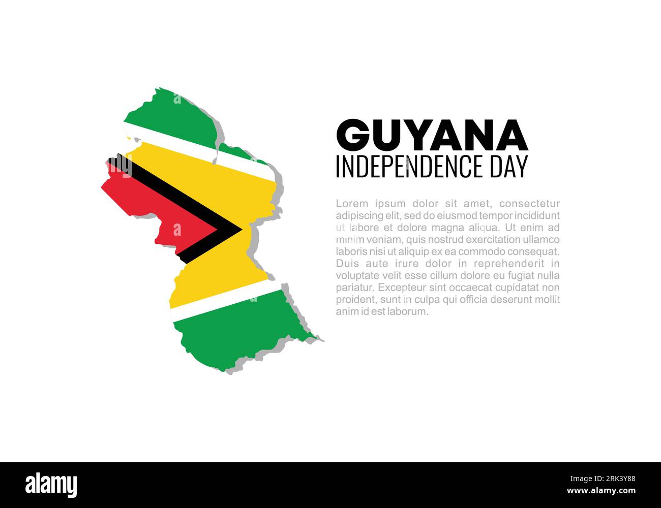 Guyana Independence day background national celebration on May 26th Stock Vector Image & Art - Alamy