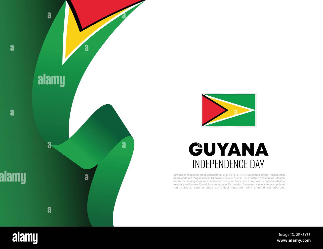 Guyana Independence day background national celebration on May 26th Stock Vector Image & Art - Alamy