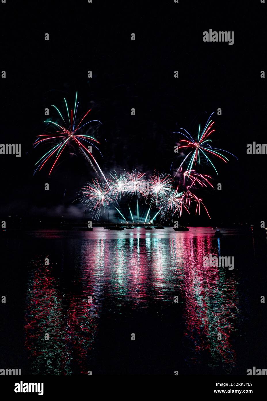 Fireworks over the water as part of the 2023 British Firework ...