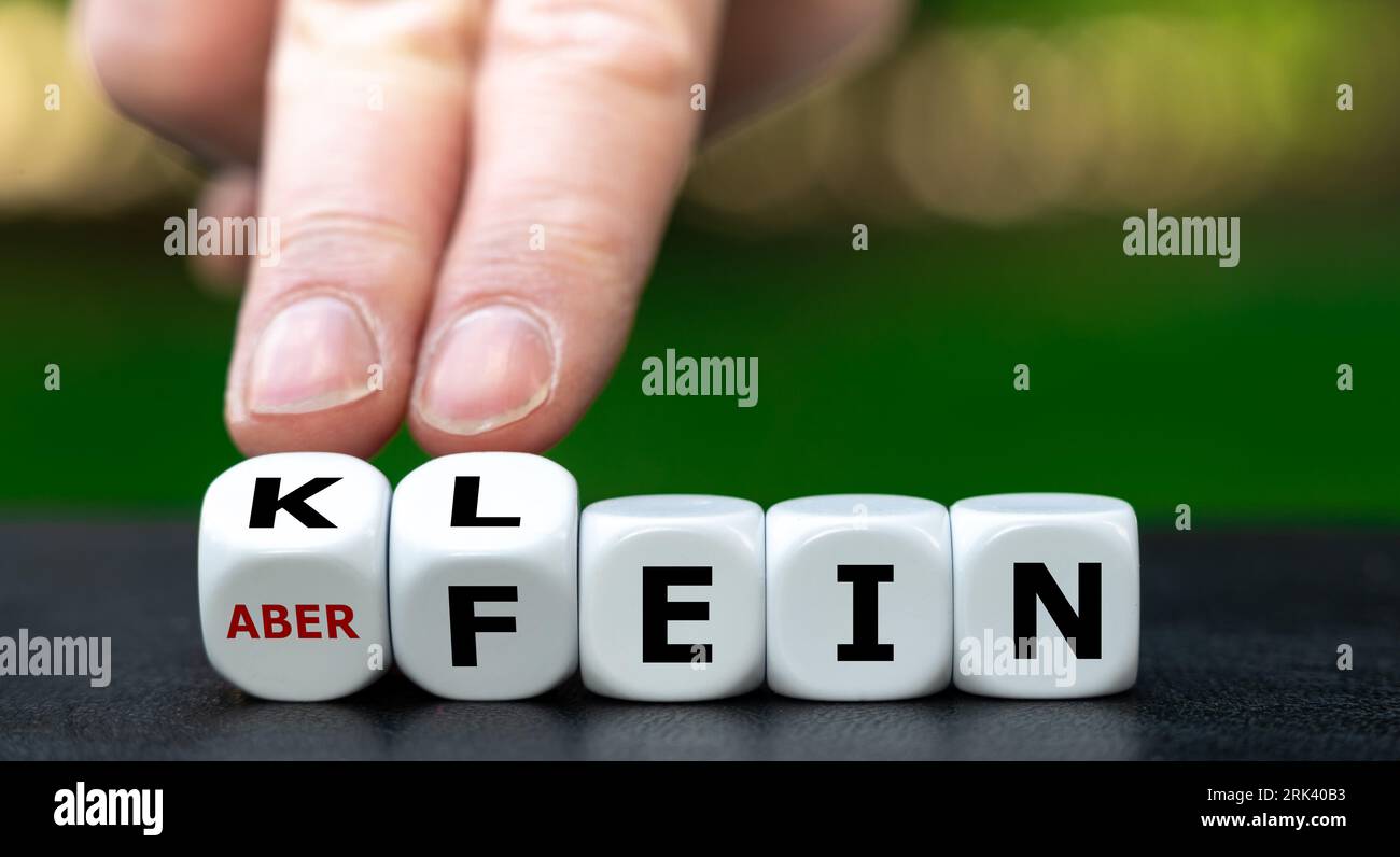 Dice form the German saying 'klein aber fein' (small but good Stock ...