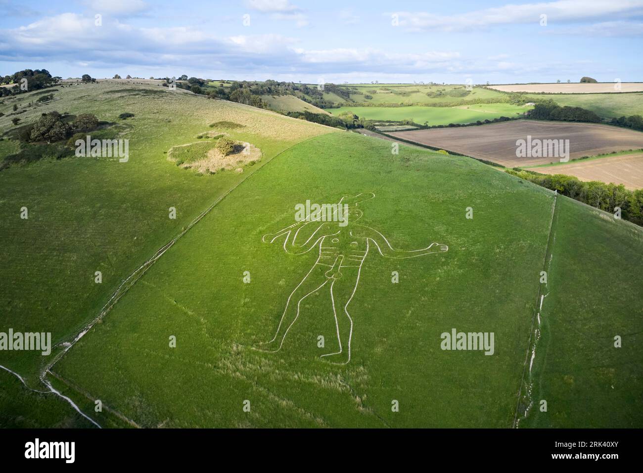 The Cerne Giant or Cerne Abbas Giant, Cerne Abbas in Dorset, Britain ...