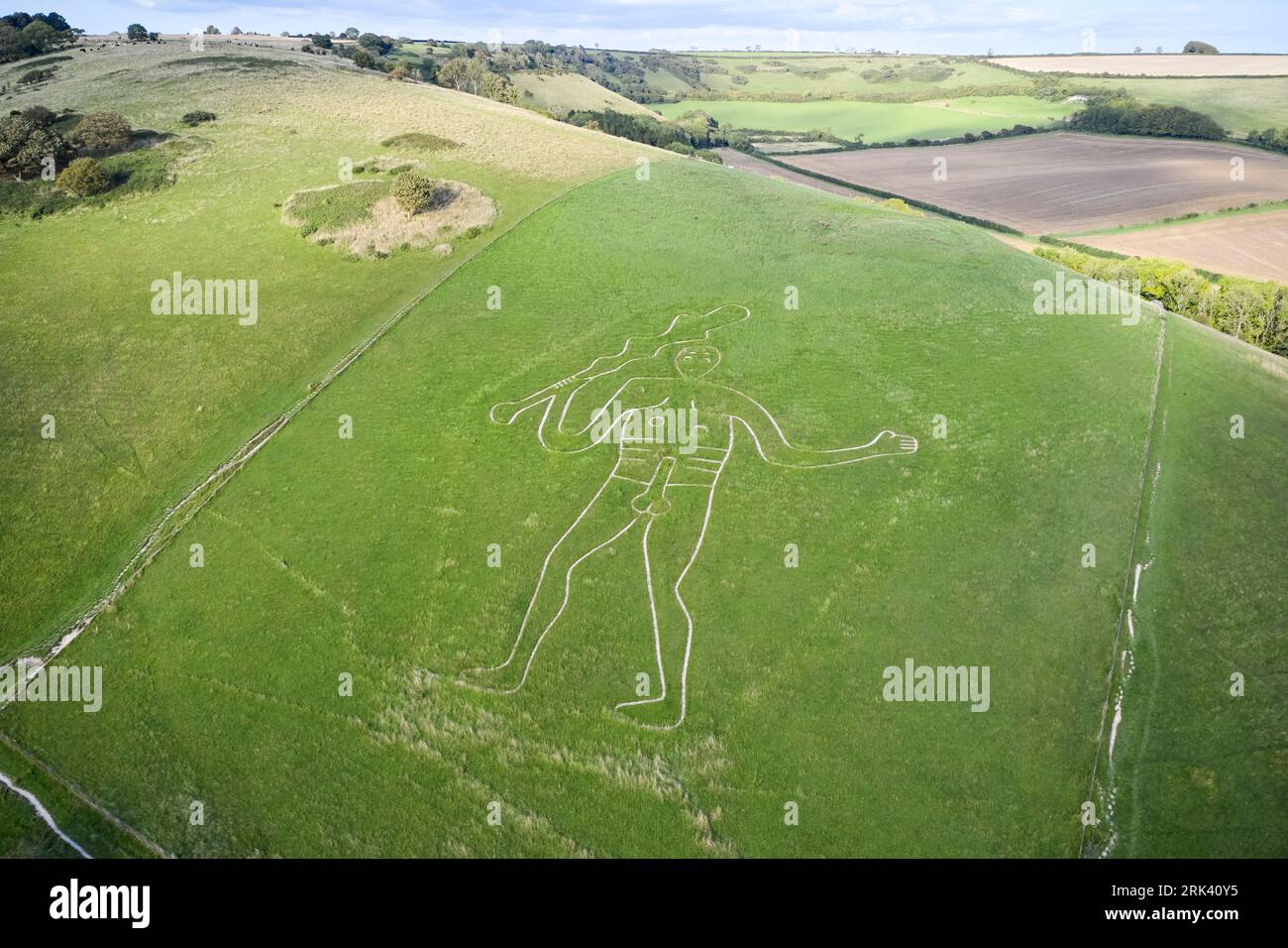The Cerne Giant or Cerne Abbas Giant, Cerne Abbas in Dorset, Britain ...