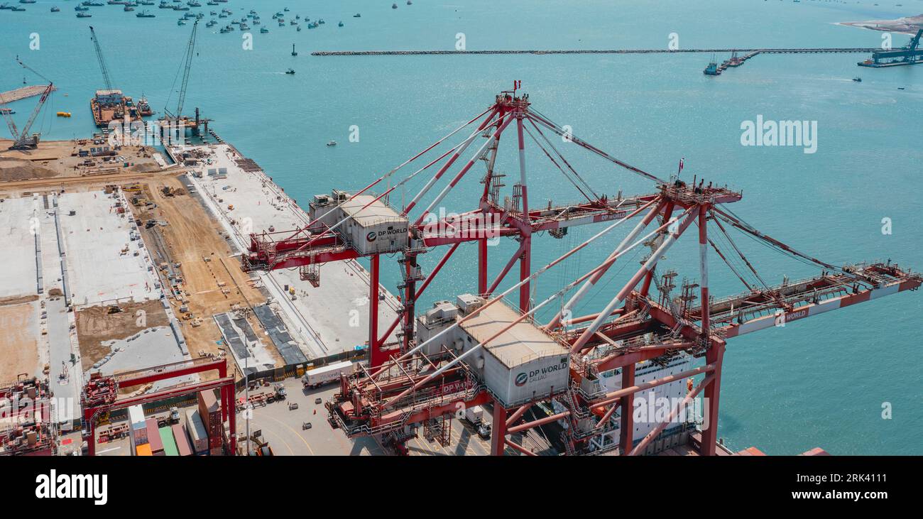 Callao, Lima. Peru 2023. View of dock and containers in the Expansion ...