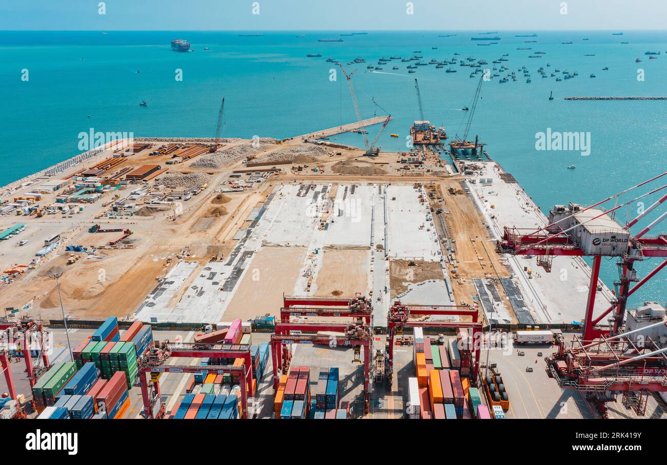 Callao, Lima. Peru 2023. View of dock and containers in the Expansion ...