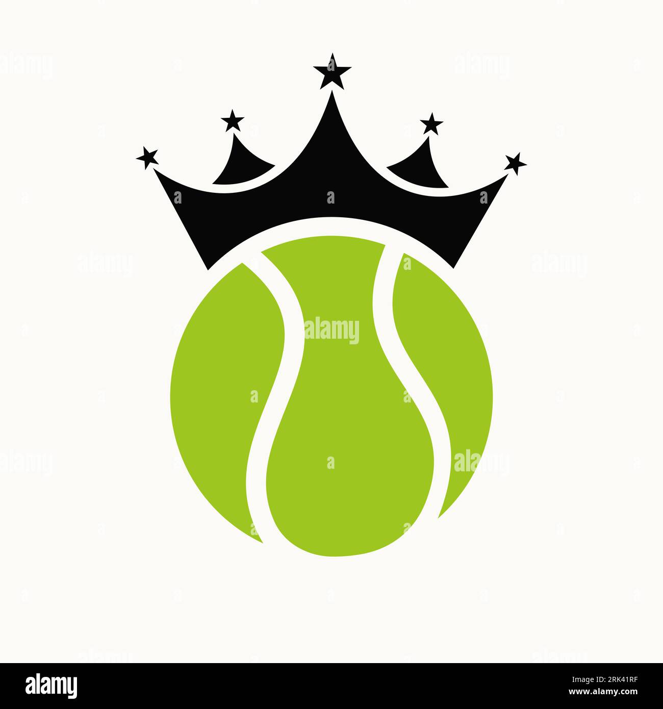 Tennis Logo Design Concept With Crown Icon. Tennis Sport Winner Symbol ...