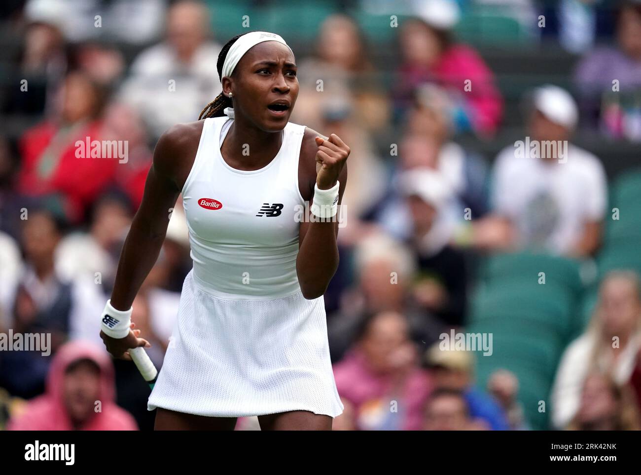 File photo dated 03-07-2023 of Coco Gauff reacts. It is hard to believe ...