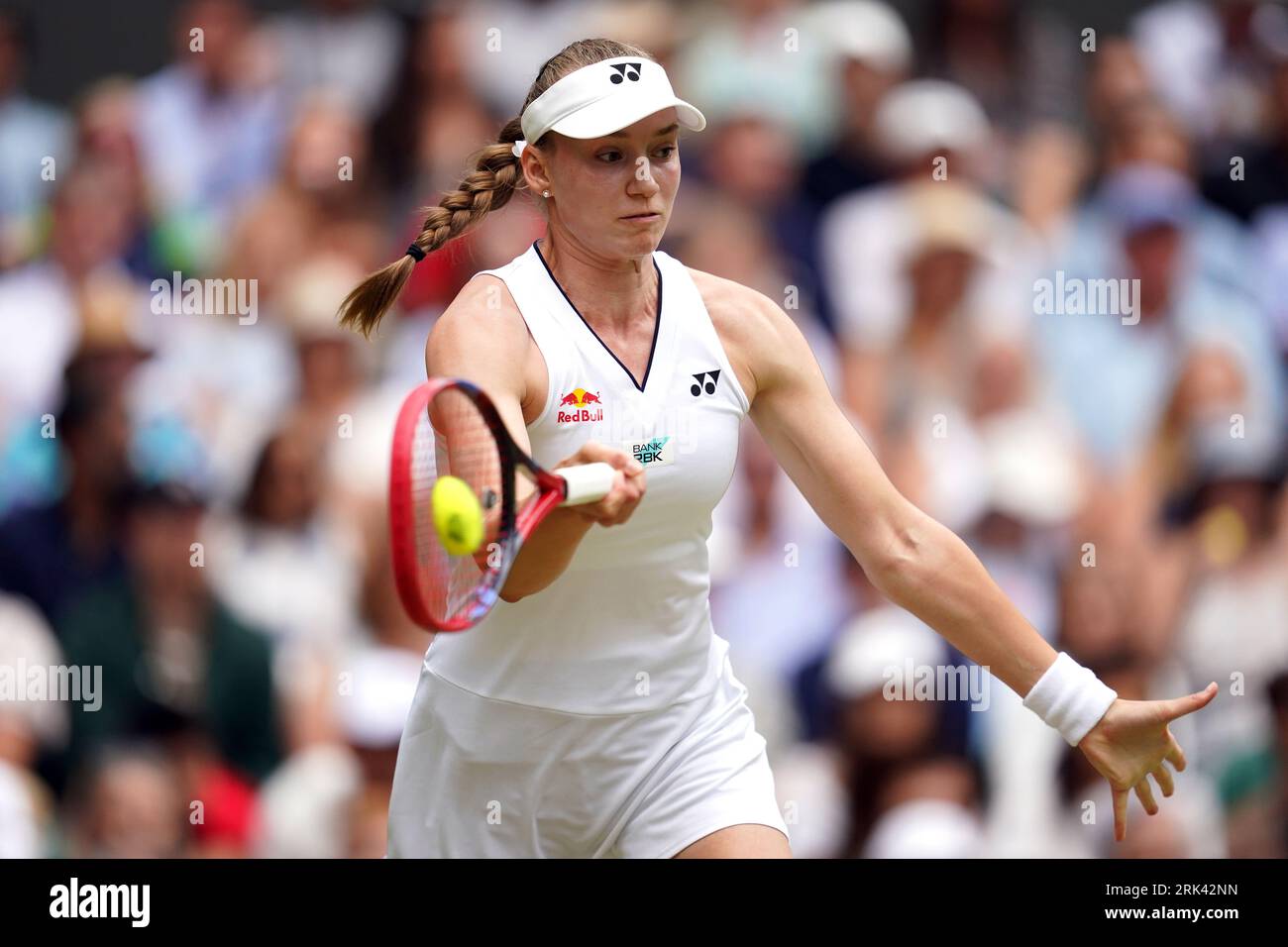 File photo dated 12-07-2023 of Elena Rybakina in action. Last year's ...