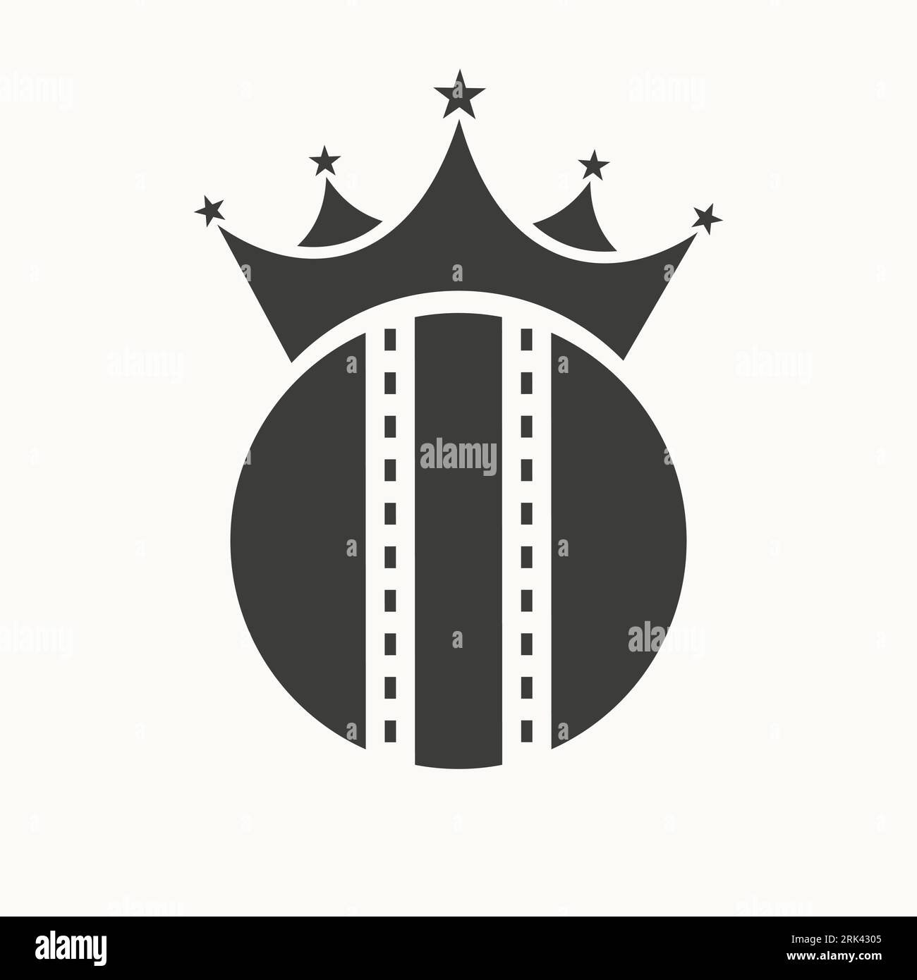 Cricket Logo Design Concept With Crown Icon. Cricket Game Winner Symbol ...