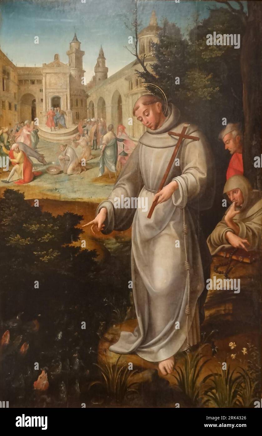 Saint Anthony preaching to the fishes Painting: between 1535 and ...