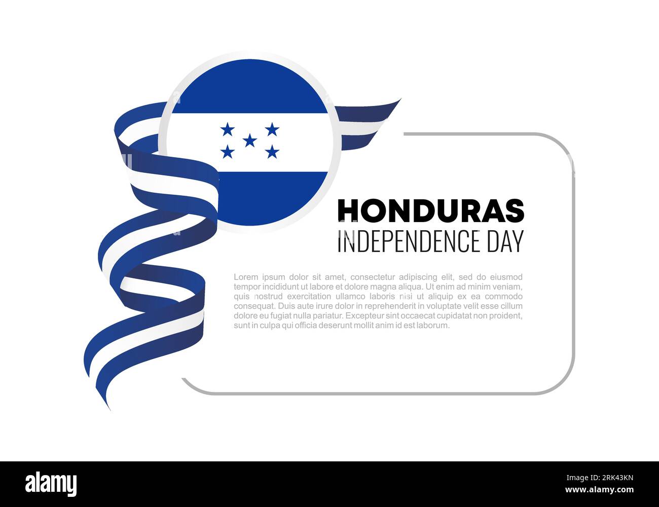 Honduras independence day background banner, poster for national ...