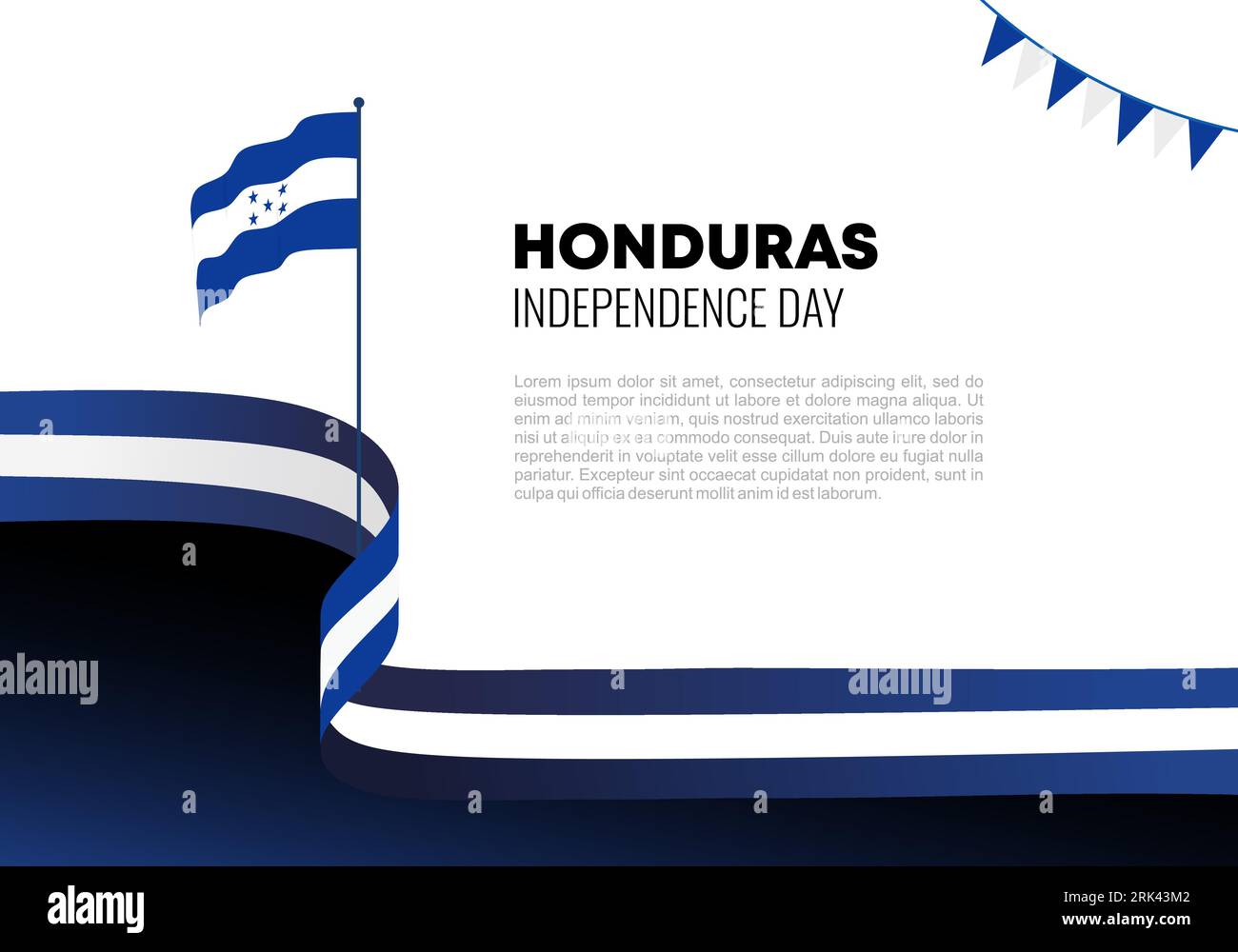 Honduras independence day background banner, poster for national ...