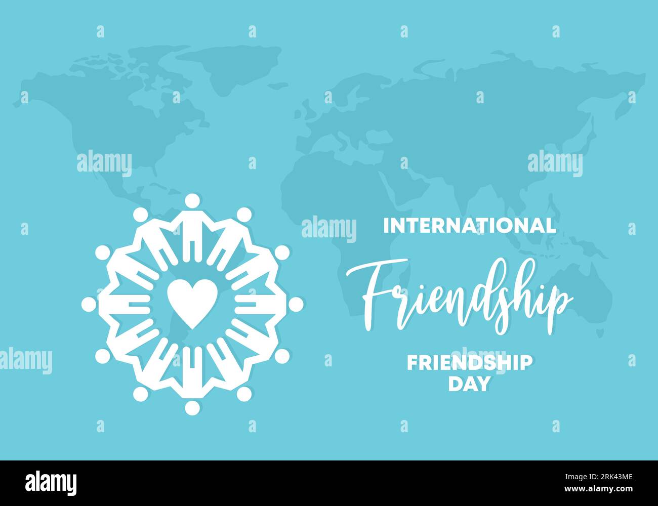 International friendship day background banner poster with love and ...