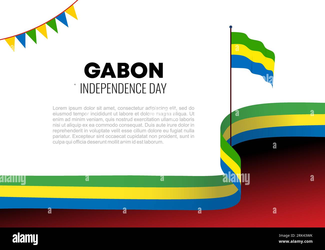 Gabon independence day background banner poster for national ...