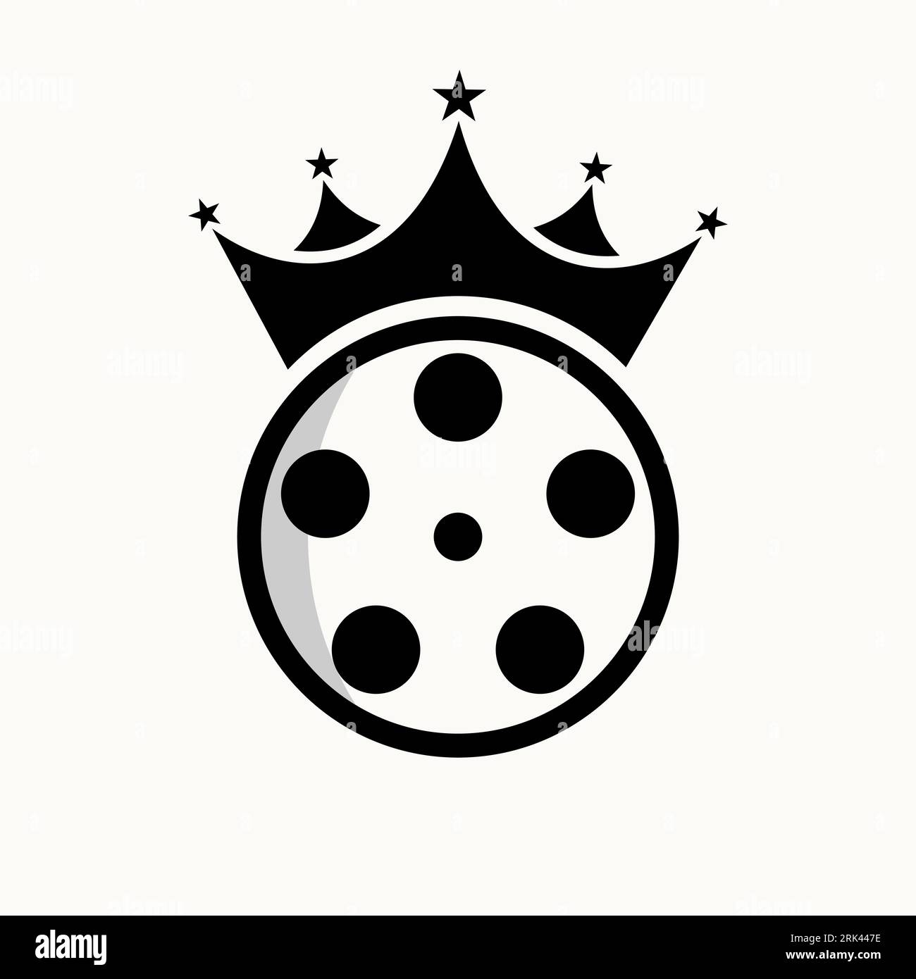 Studio Logo Design Concept With Crown Icon. Multimedia Symbol Stock ...