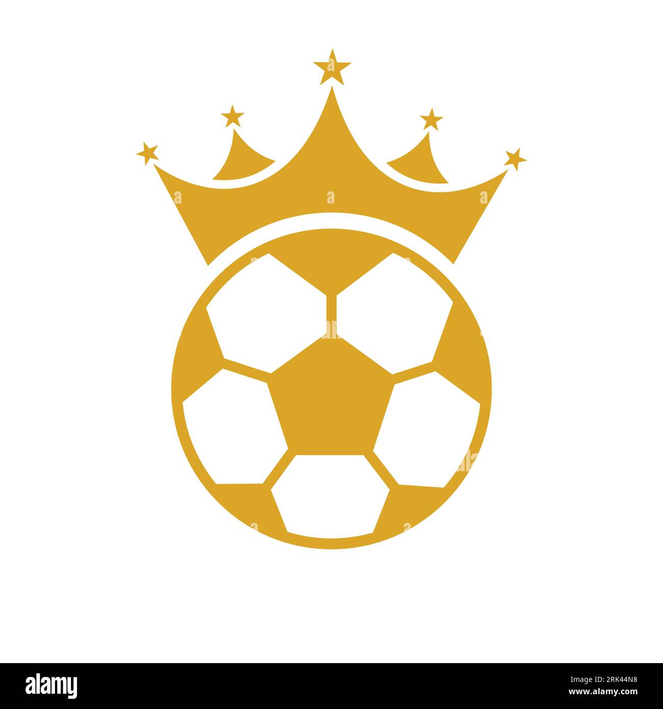 Football Logo Design Concept With Crown Icon. Soccer Winner Symbol ...