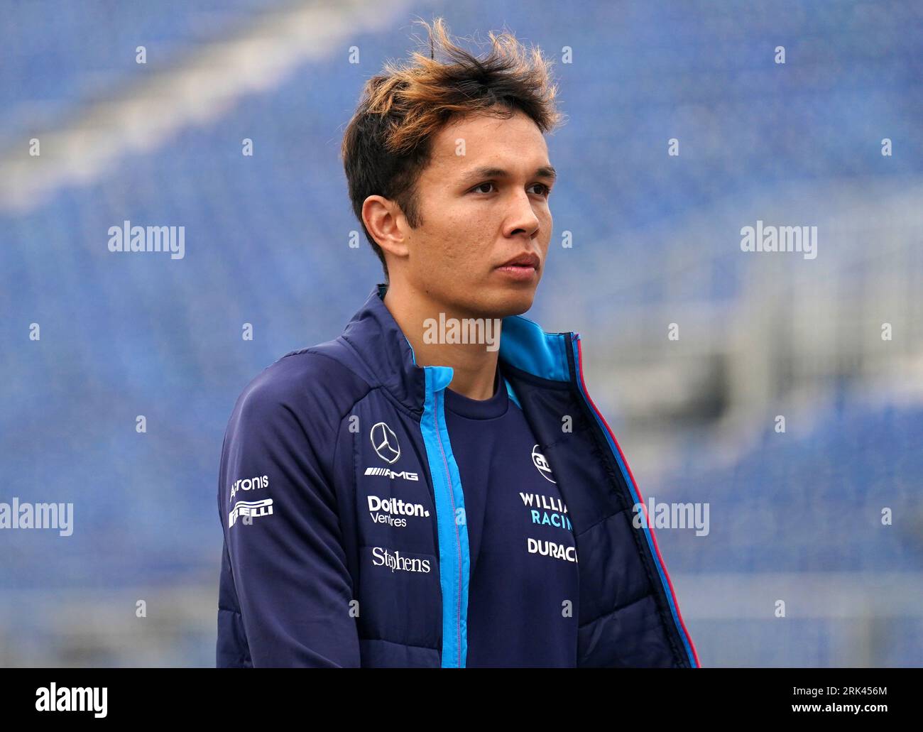 Williams F1 driver Alexander Albon arrives during a preview day ahead ...