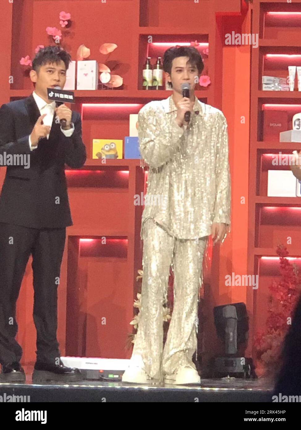 Chinese actor, singer, and dancer Tan Jianci attends an activity in ...