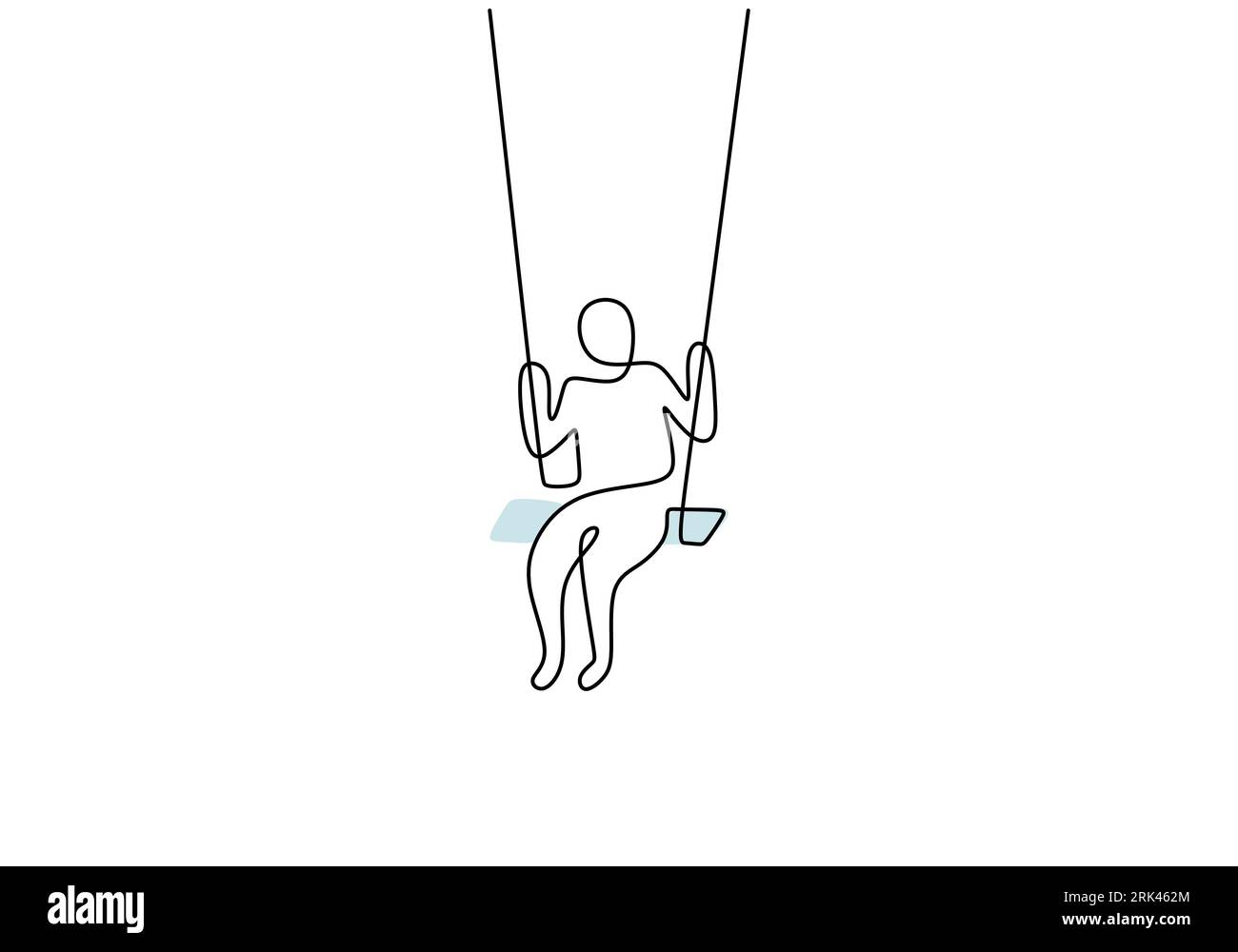 One continuous single line hand drawing of playgroup games with kid ...