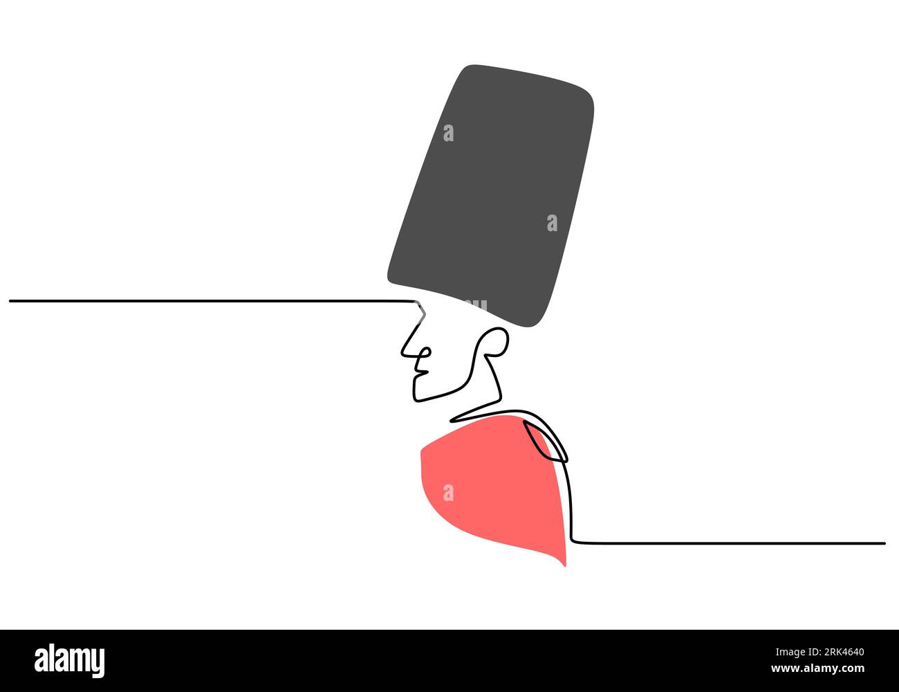 One continuous single line drawing of american independence day with ...