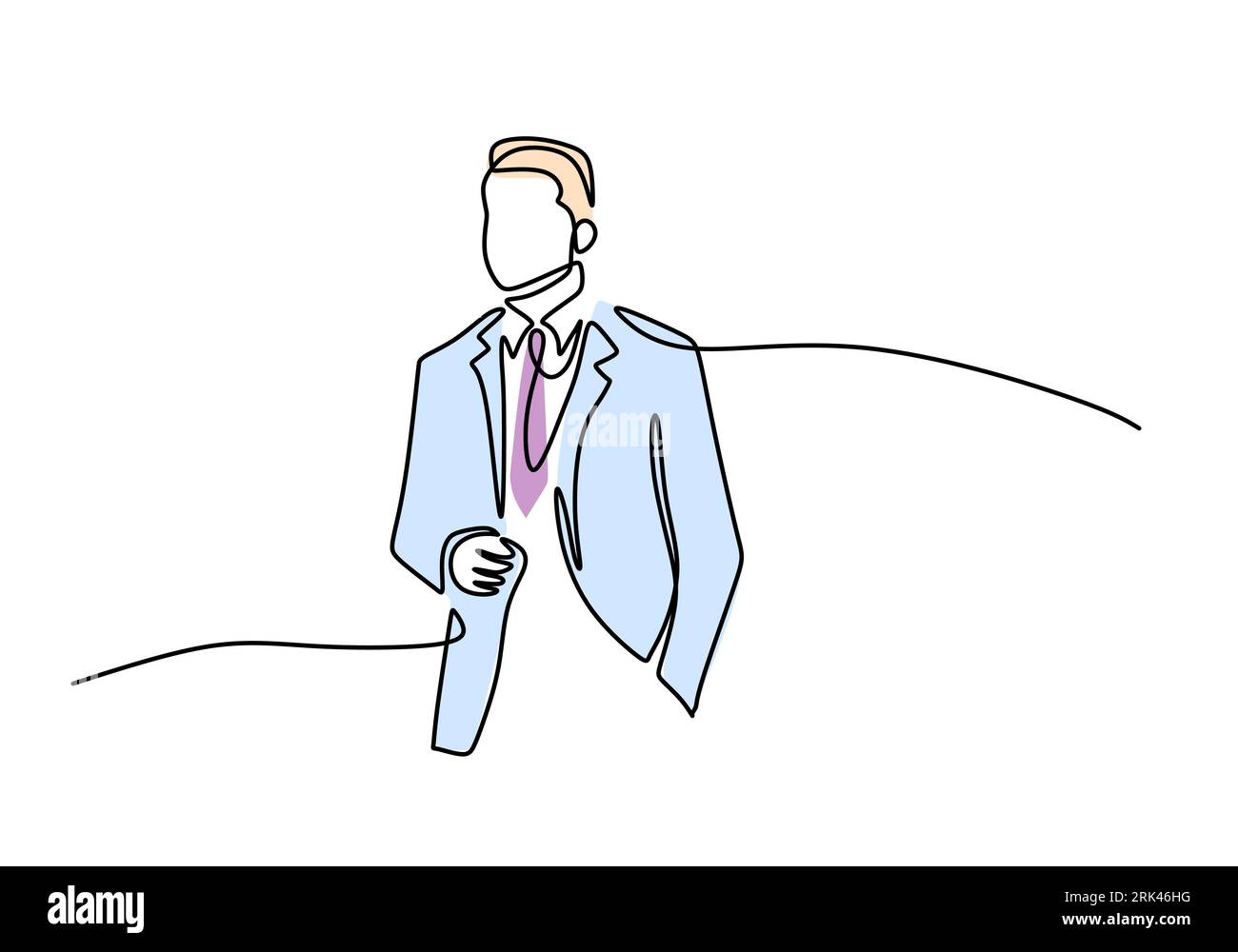 One man wear black suit Stock Vector Images - Alamy