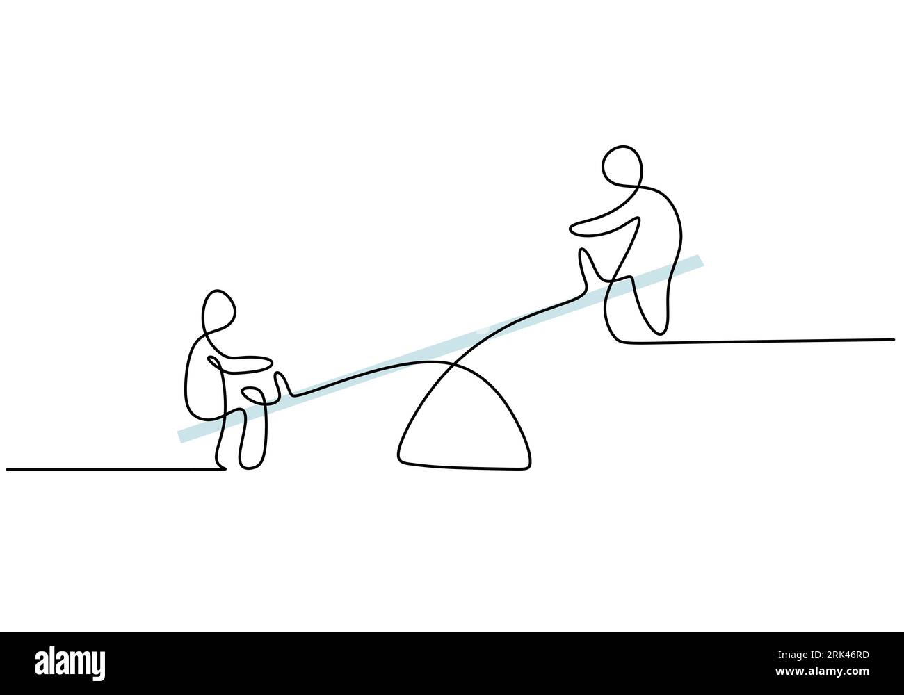 One continuous single line hand drawing of playgroup games with kids ...