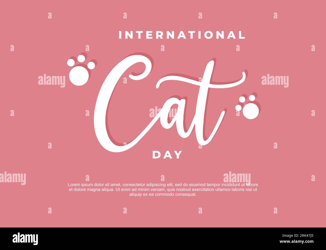 Background for the international cat day on August 8. With cat ...
