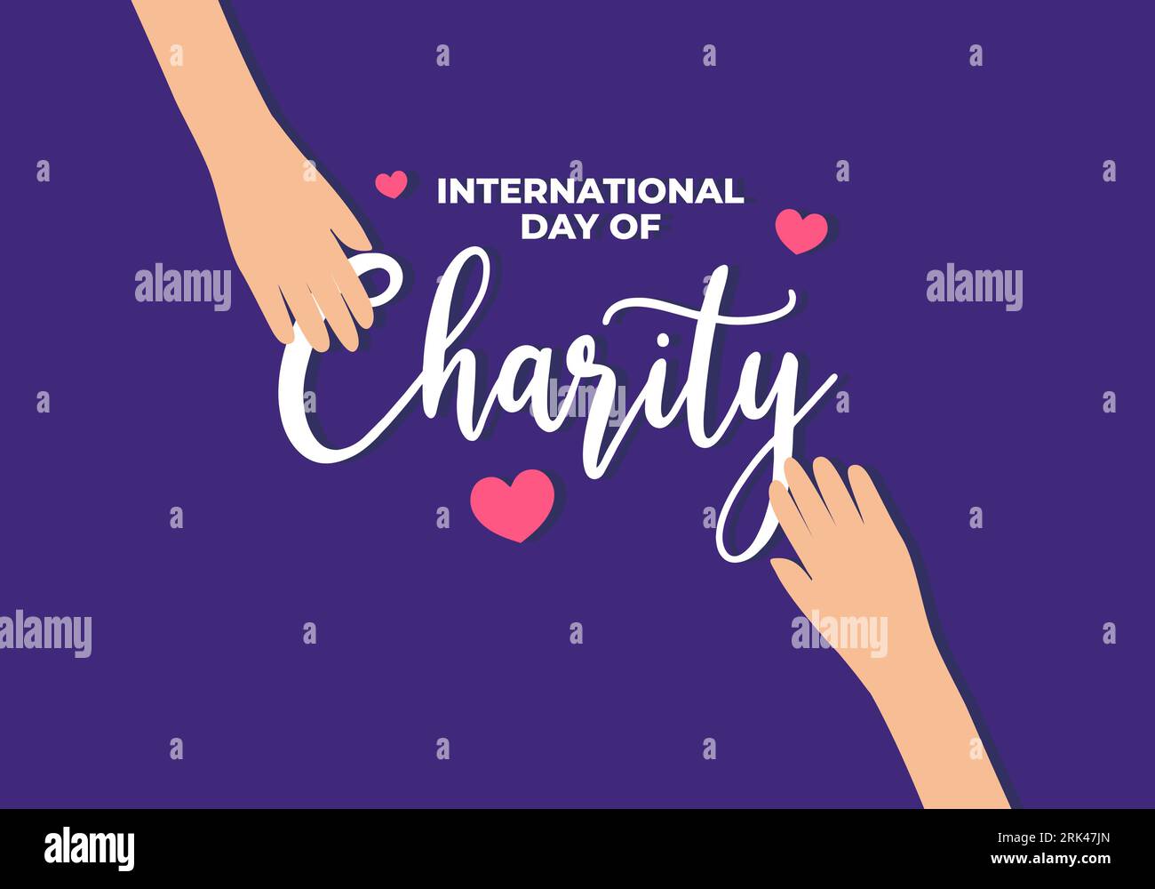International day of charity banner poster on september 5 th with two ...