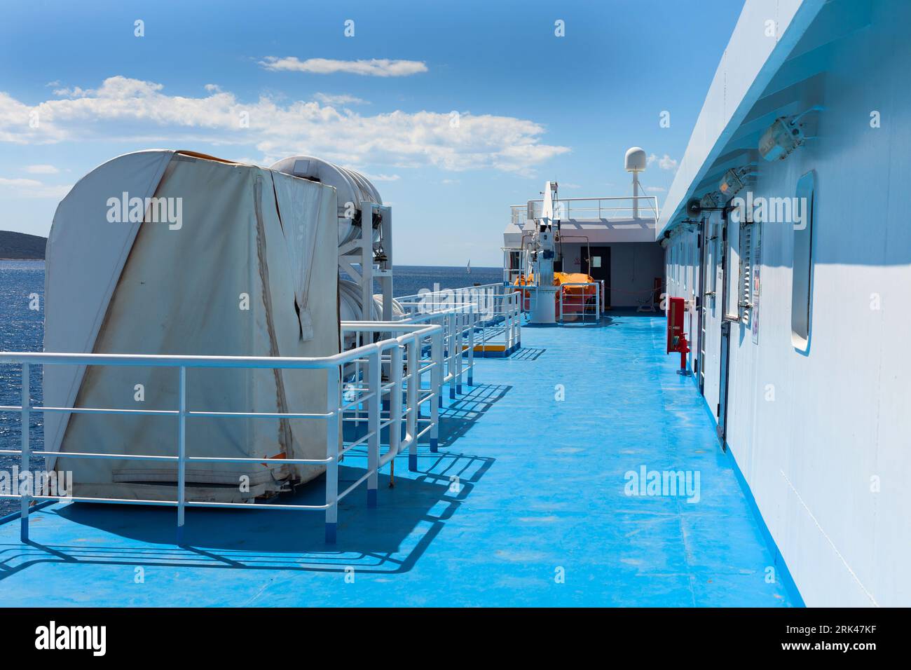 Ferryboat deck detail, painted metal surfaces Stock Photo - Alamy