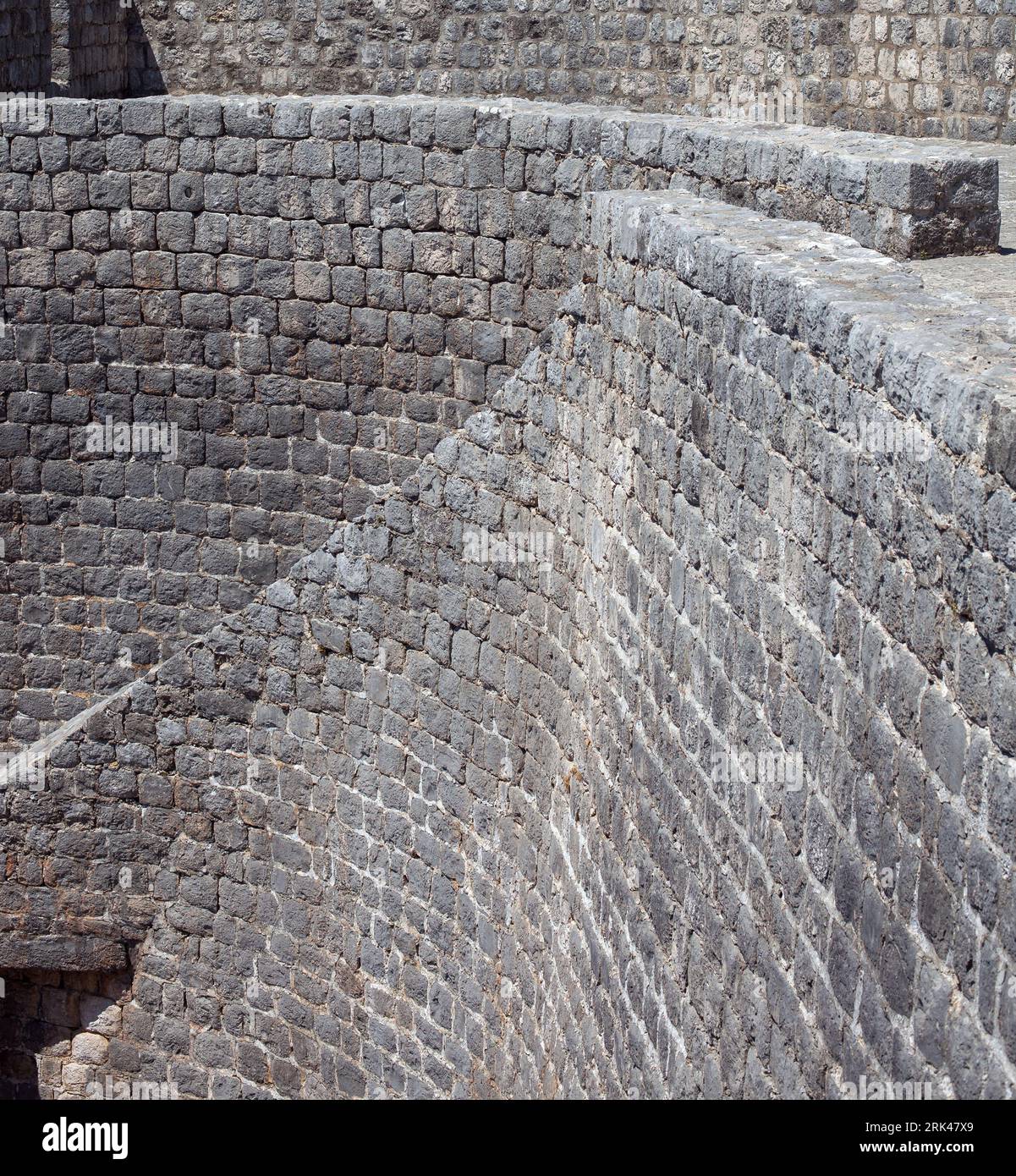 Detail of medieval fortification walls and structures Stock Photo - Alamy