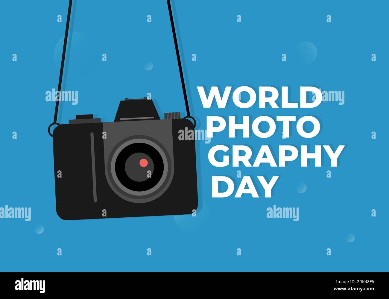 World photography day banner poster on august 19 with vintage camera on ...