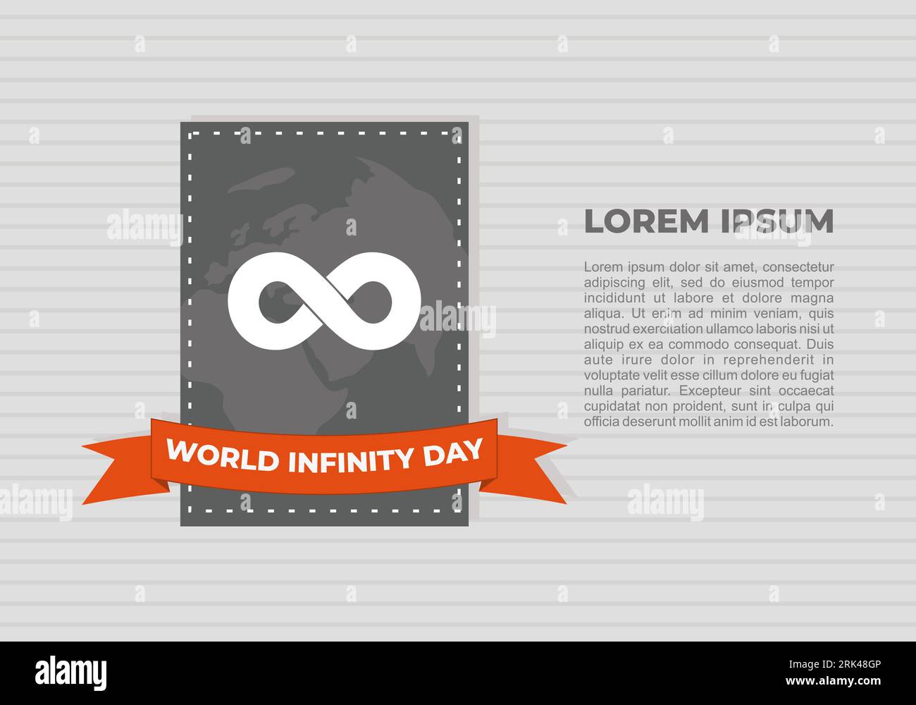 International infinity day banner poster on august 8 with white ...