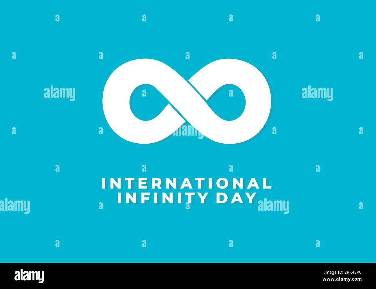 International infinity day banner poster on august 8 with white ...