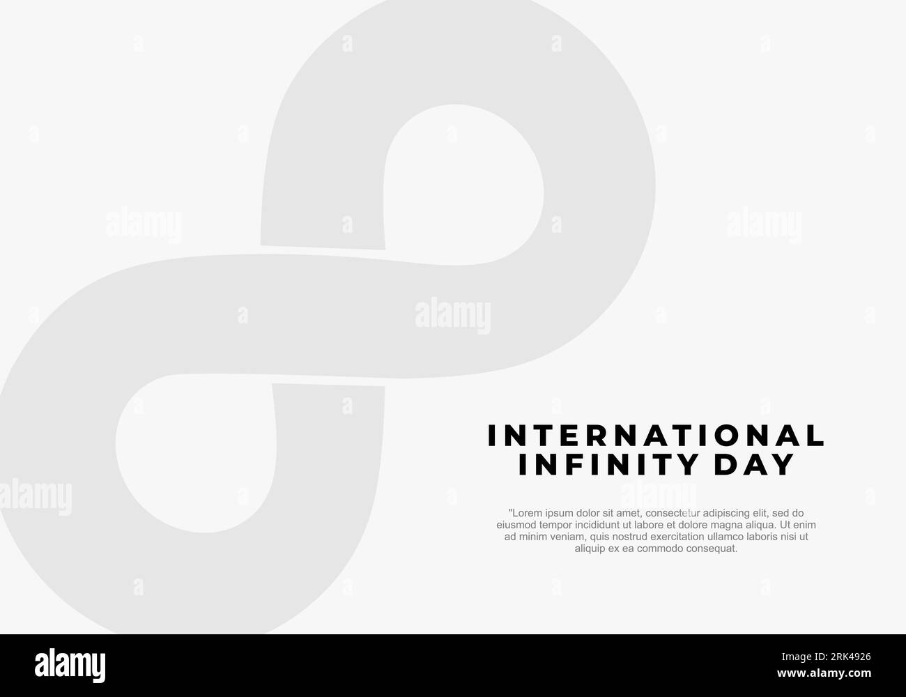 International infinity day banner poster on august 8 with grey infinity ...