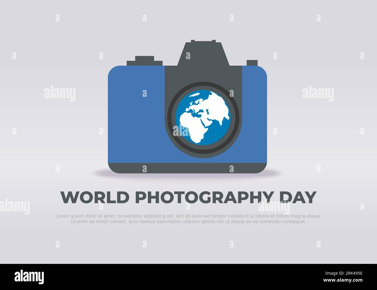 World photography day banner poster on august 19 with vintage camera ...